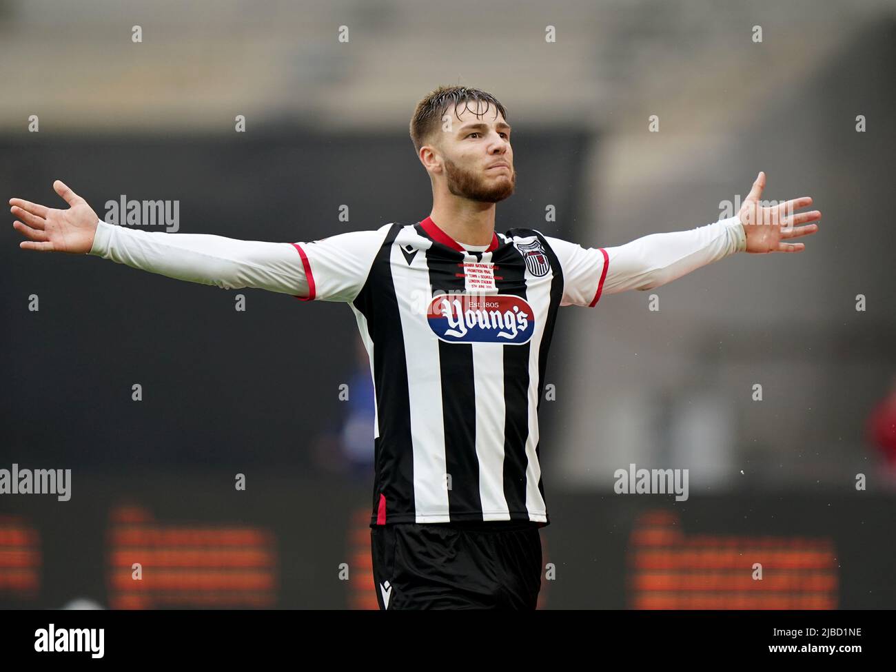 Grimsby Town’s John McAtee celebrates scoring his sides first goal ...
