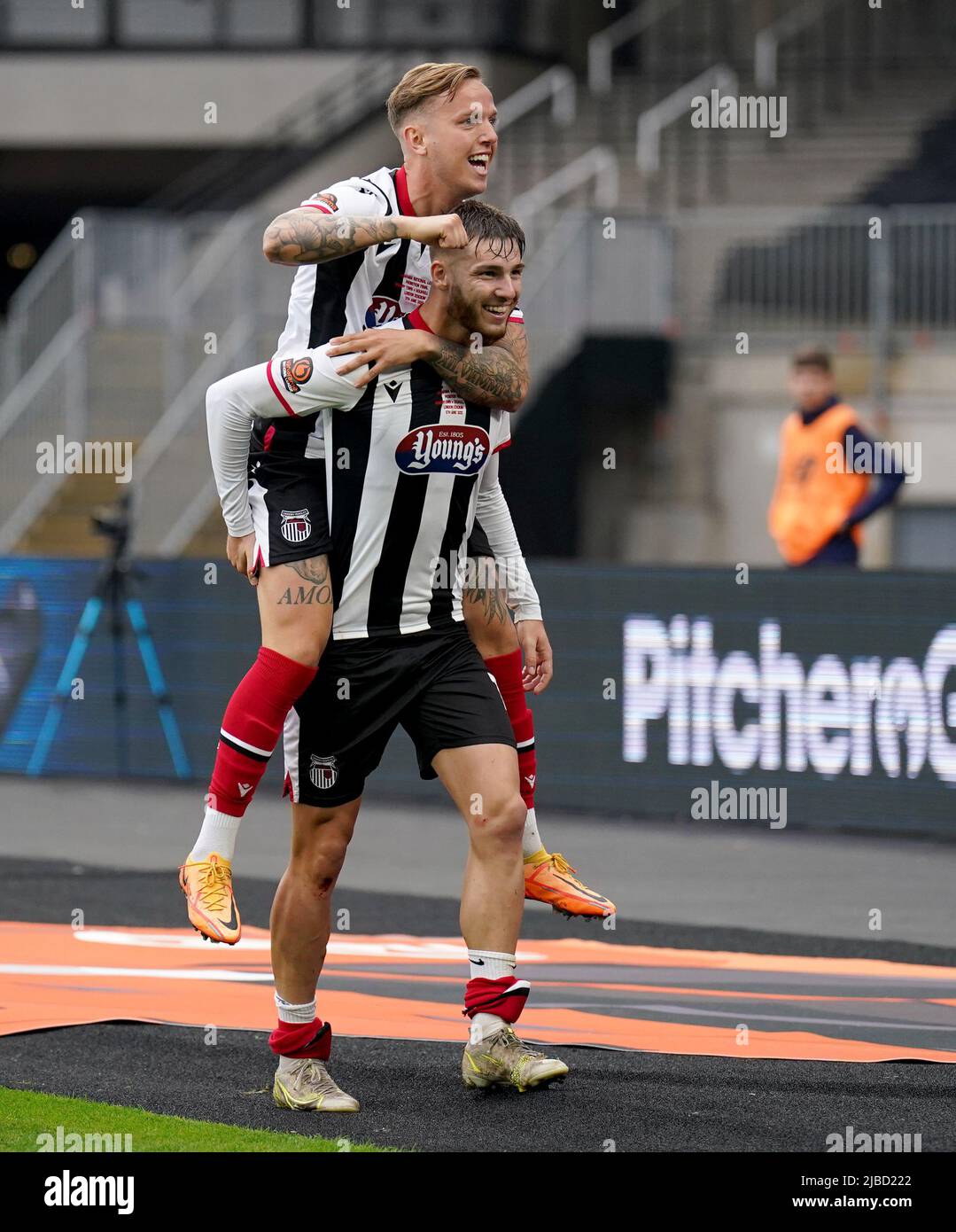 Grimsby Town’s John McAtee celebrates scoring his sides first goal ...