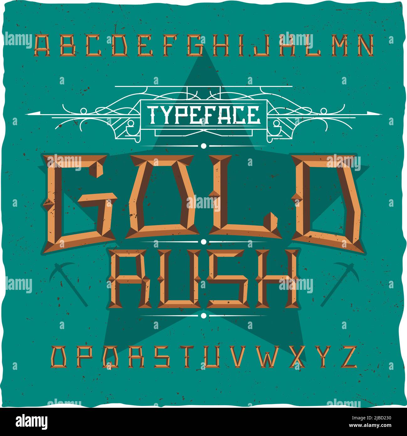 Vintage label font named Gold Rush. Good to use in any creative labels ...