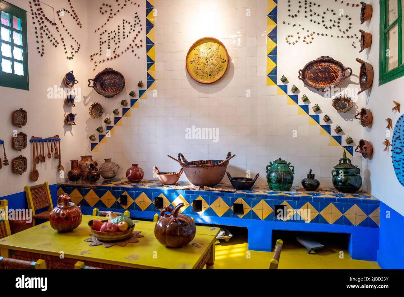 Mexico City, January 17th 2019: The Casa Azul, or Blue House, the ...