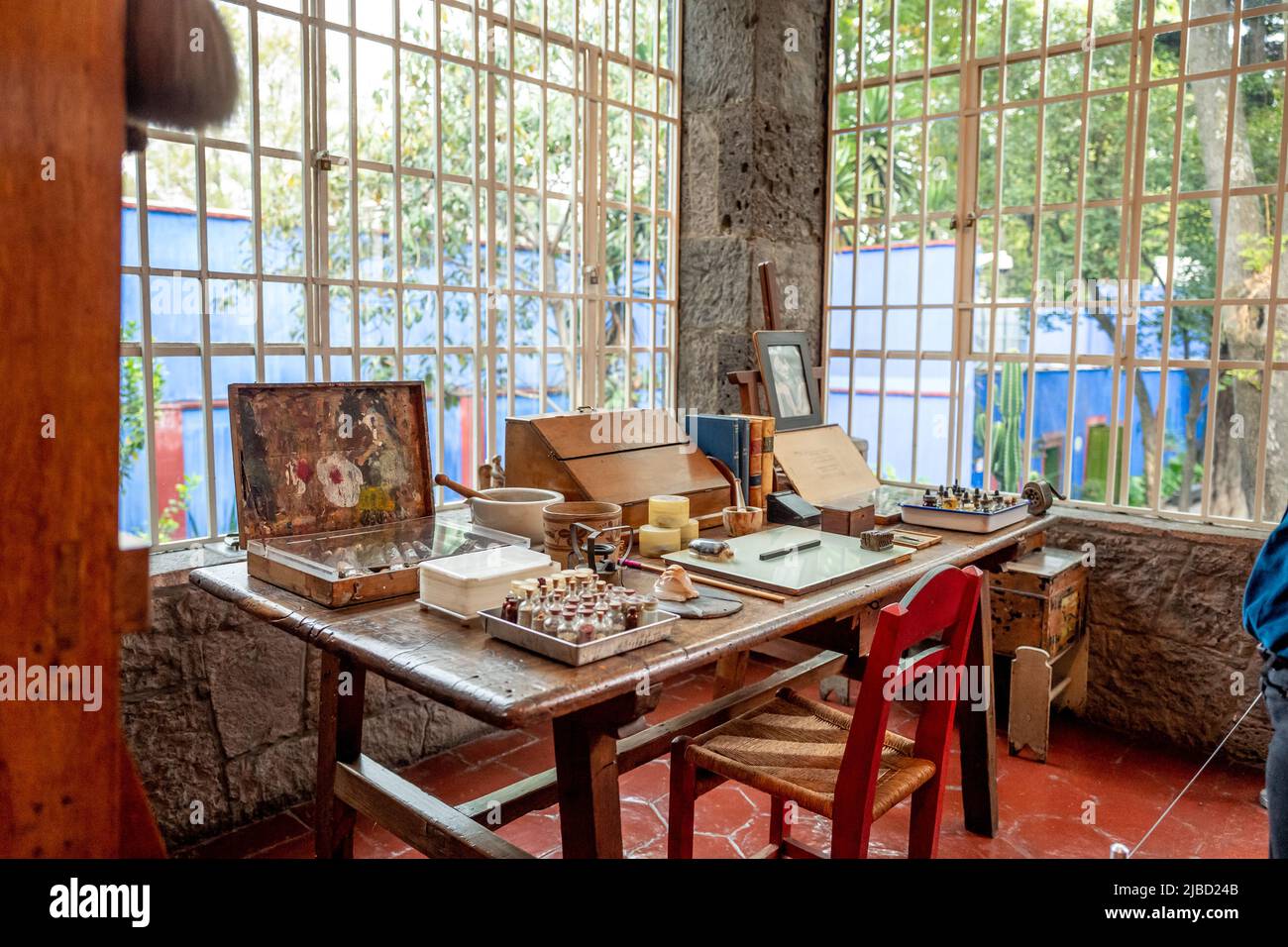 Mexico City, January 17th 2019: The Casa Azul, or Blue House, the ...