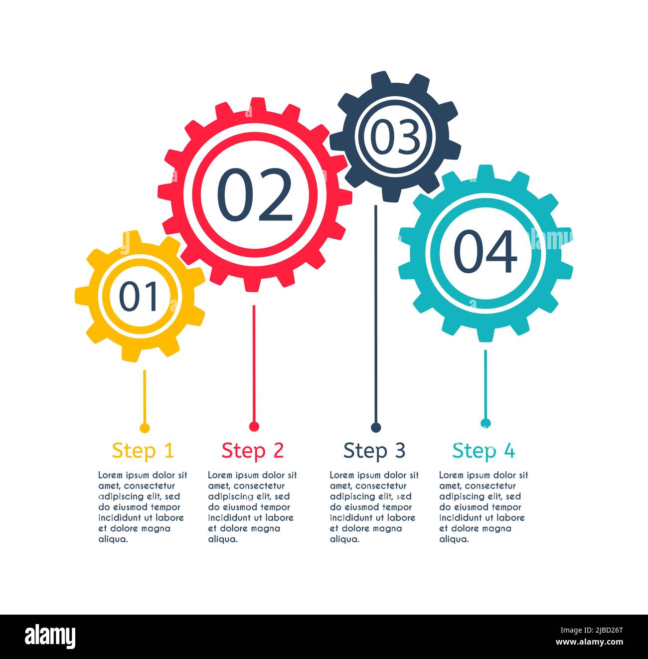Infographic elements. Diagram progress bar. Flat vector process ...