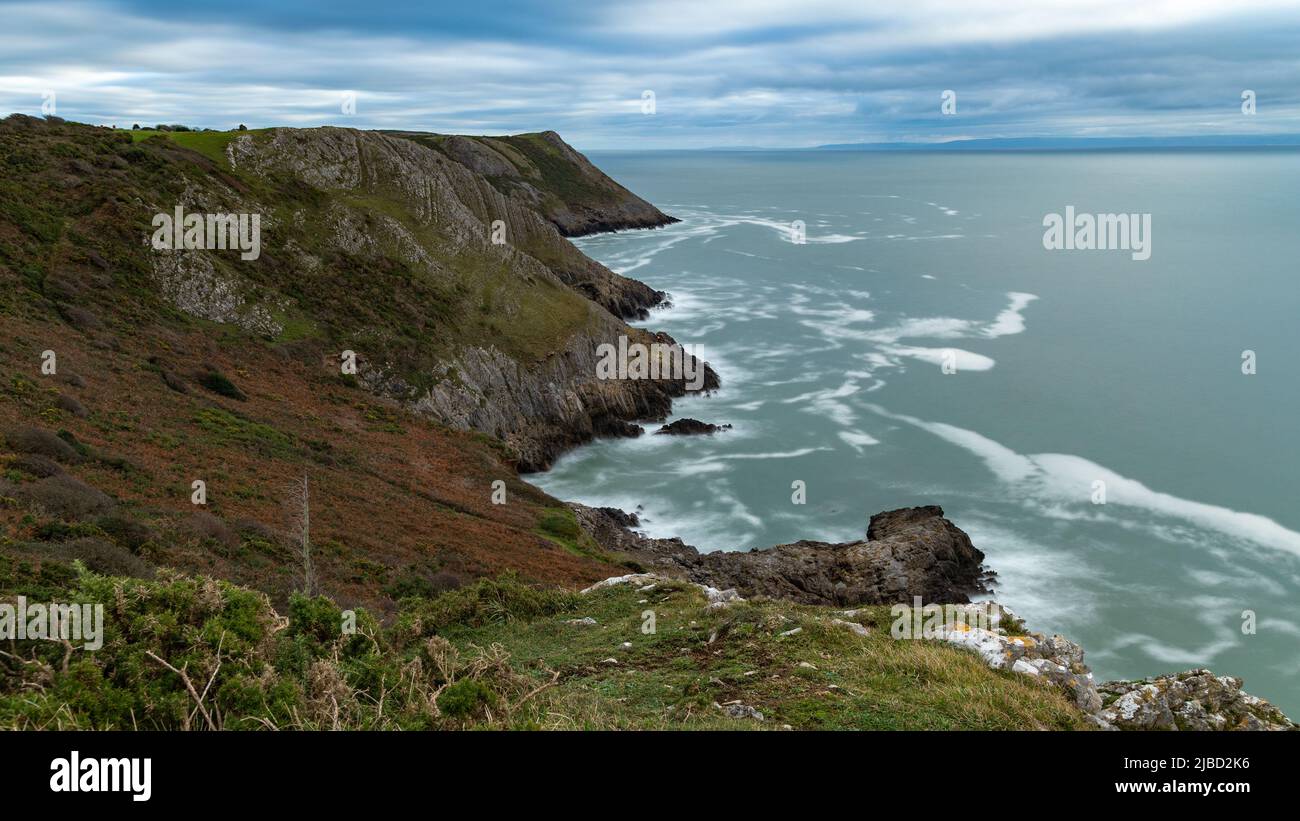 Three Cliffs Bay, Gower Peninsula, Wales Stock Photo - Alamy