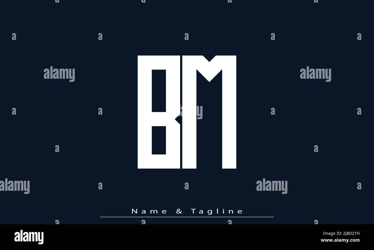Alphabet letters Initials Monogram logo BM, MB Stock Vector Image & Art ...