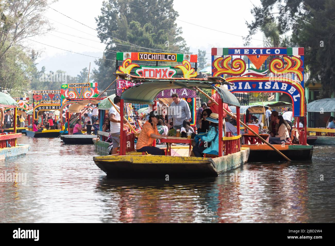 Mexico City, January 19th 2019: Families enjoying a traditional day out ...