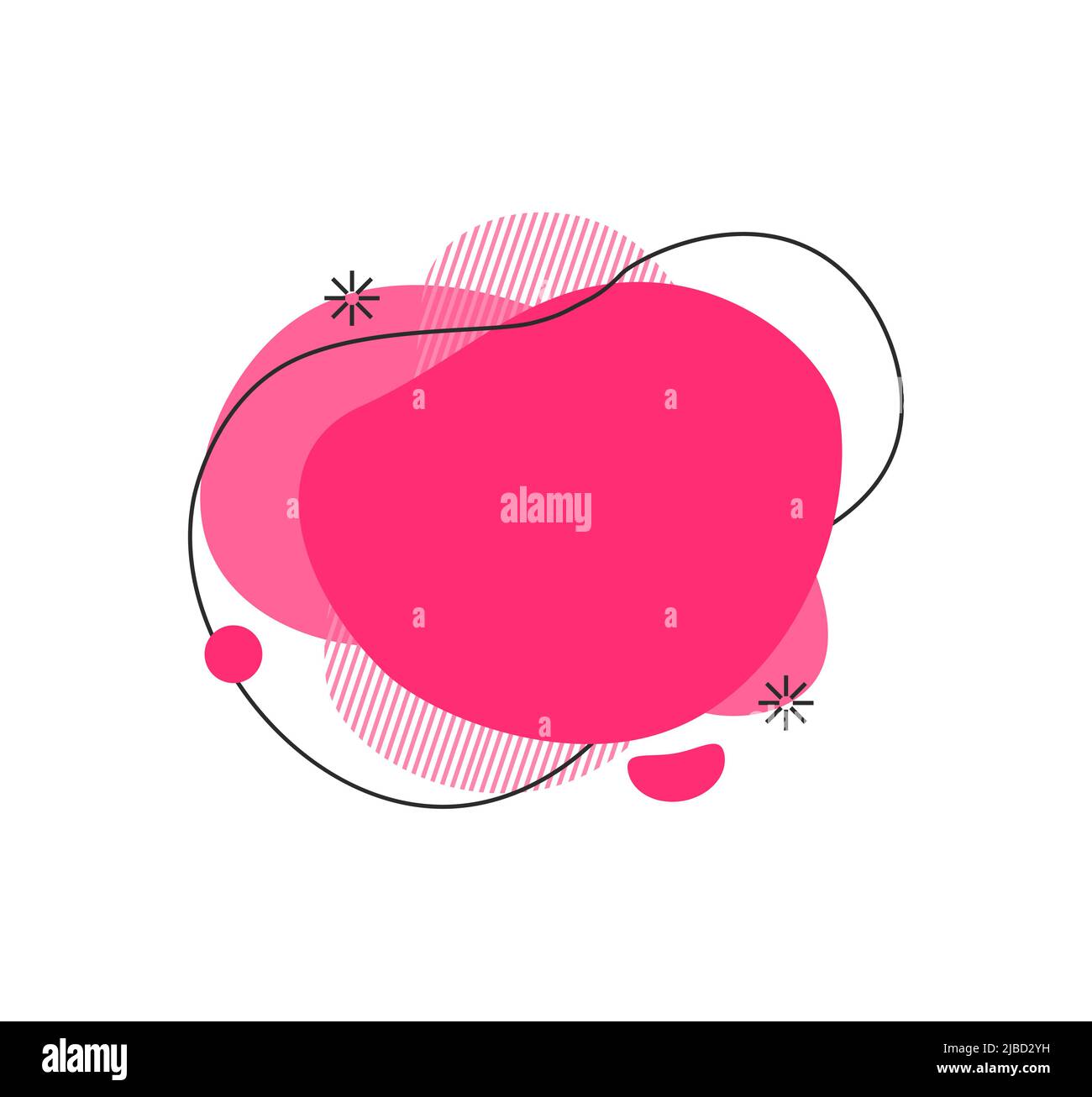 Liquid shape. Abstract trendy fluid bubbles. Dynamic magic frame ...