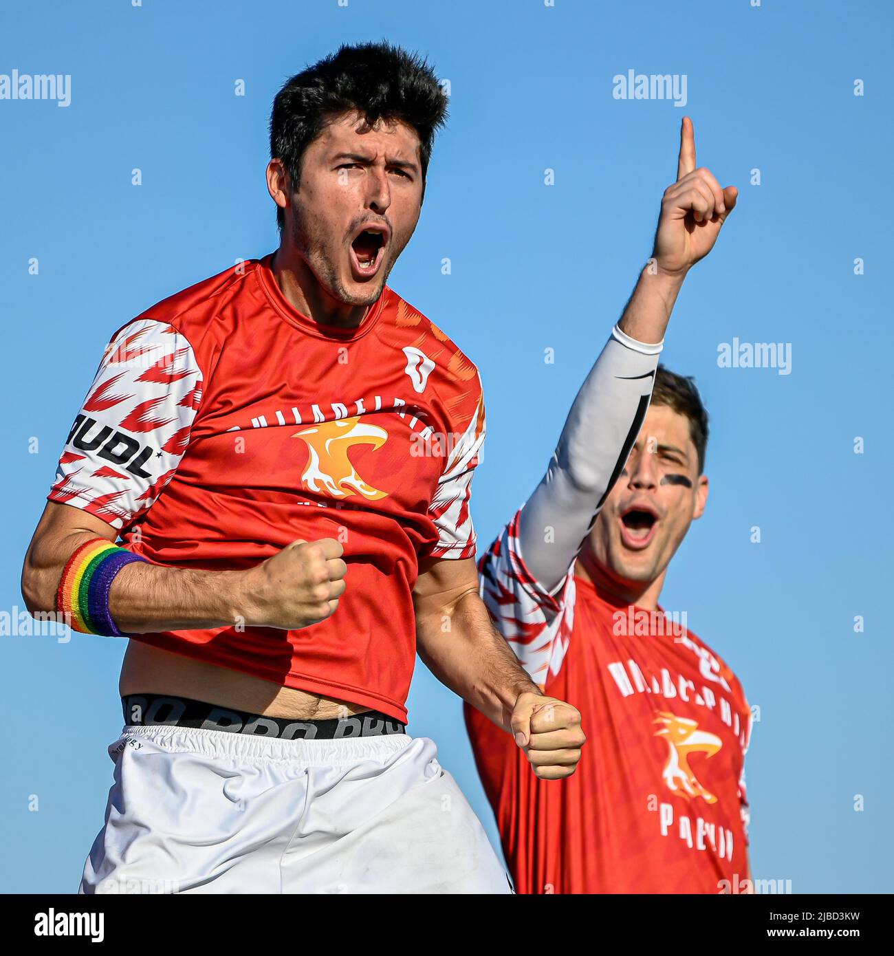 Ultimate frisbee competition match - AUDL professional frisbee players ...