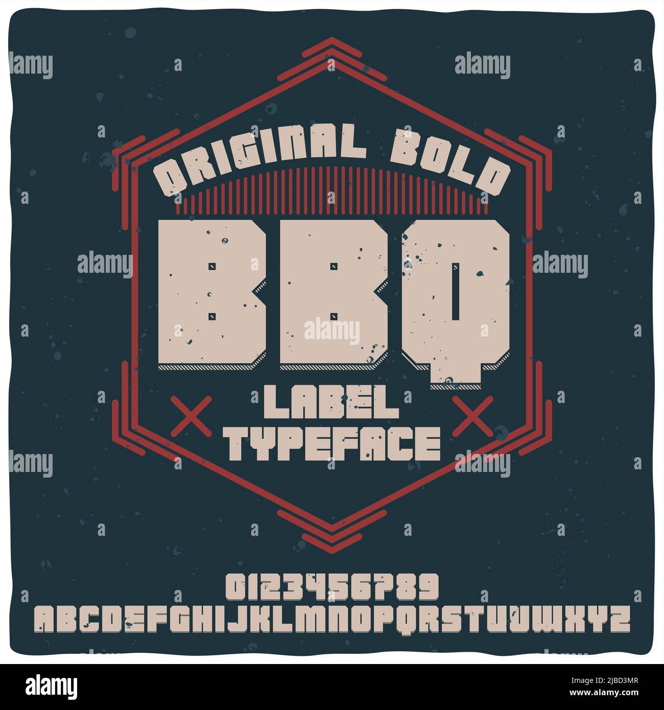 Vintage label typeface named "BBQ". Good handcrafted font for any label ...