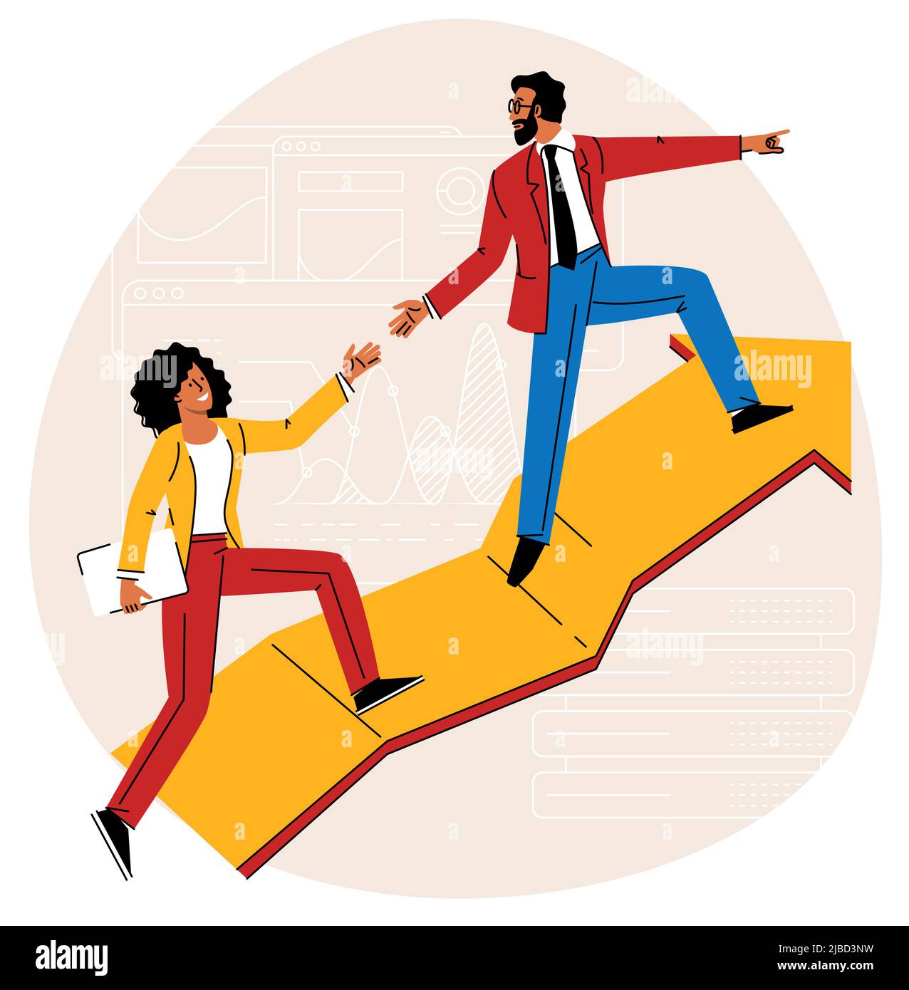Teamwork help to success Stock Vector Image & Art - Alamy
