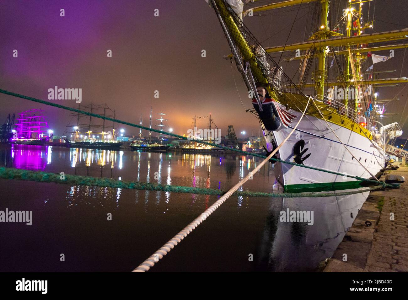 Spectacular illuminated sailing ships of Tall ships Regatta 2014 ...