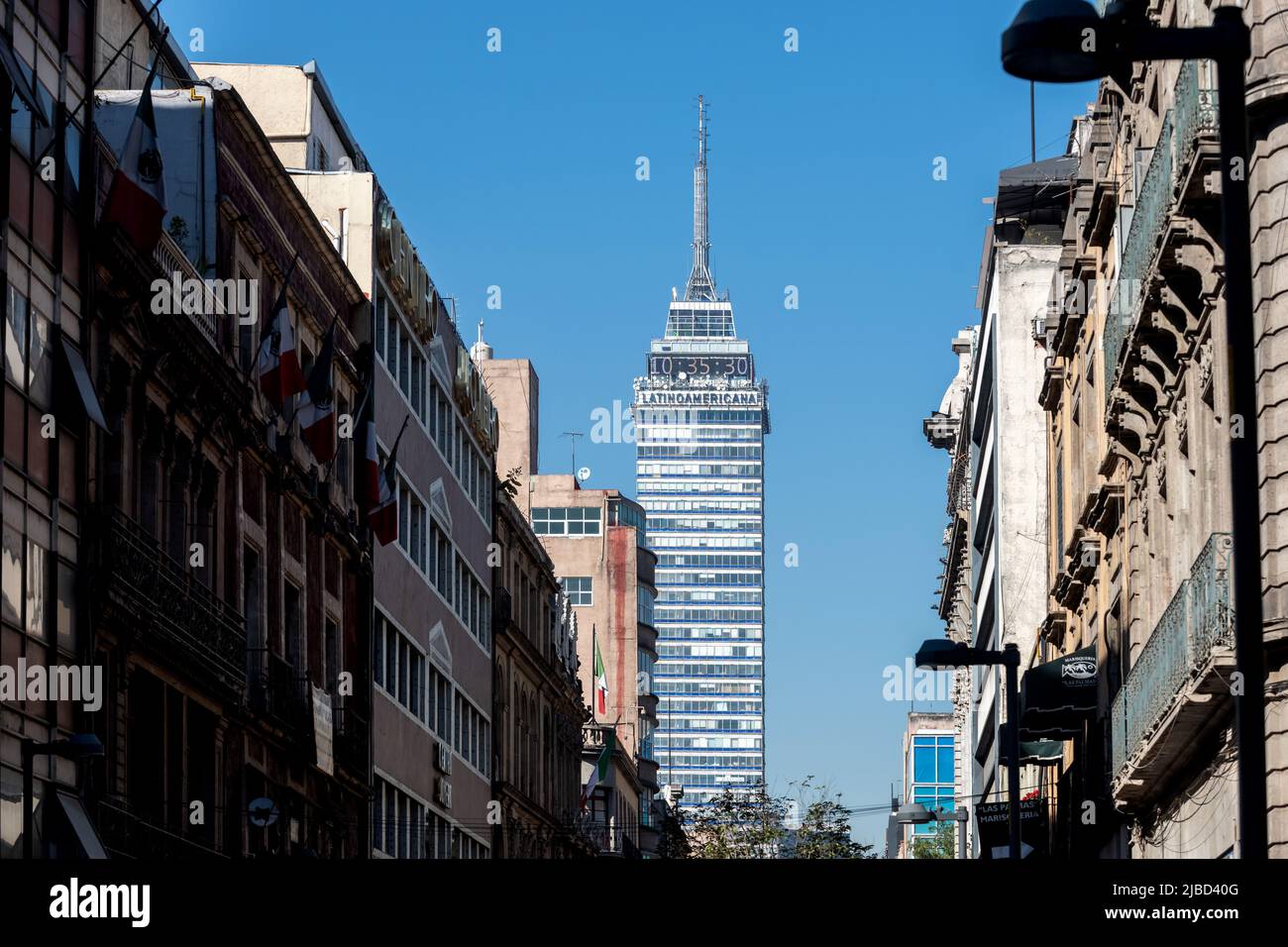 Mexico City, January 18th 2019: The Torre Latinoamericana, in downtown ...