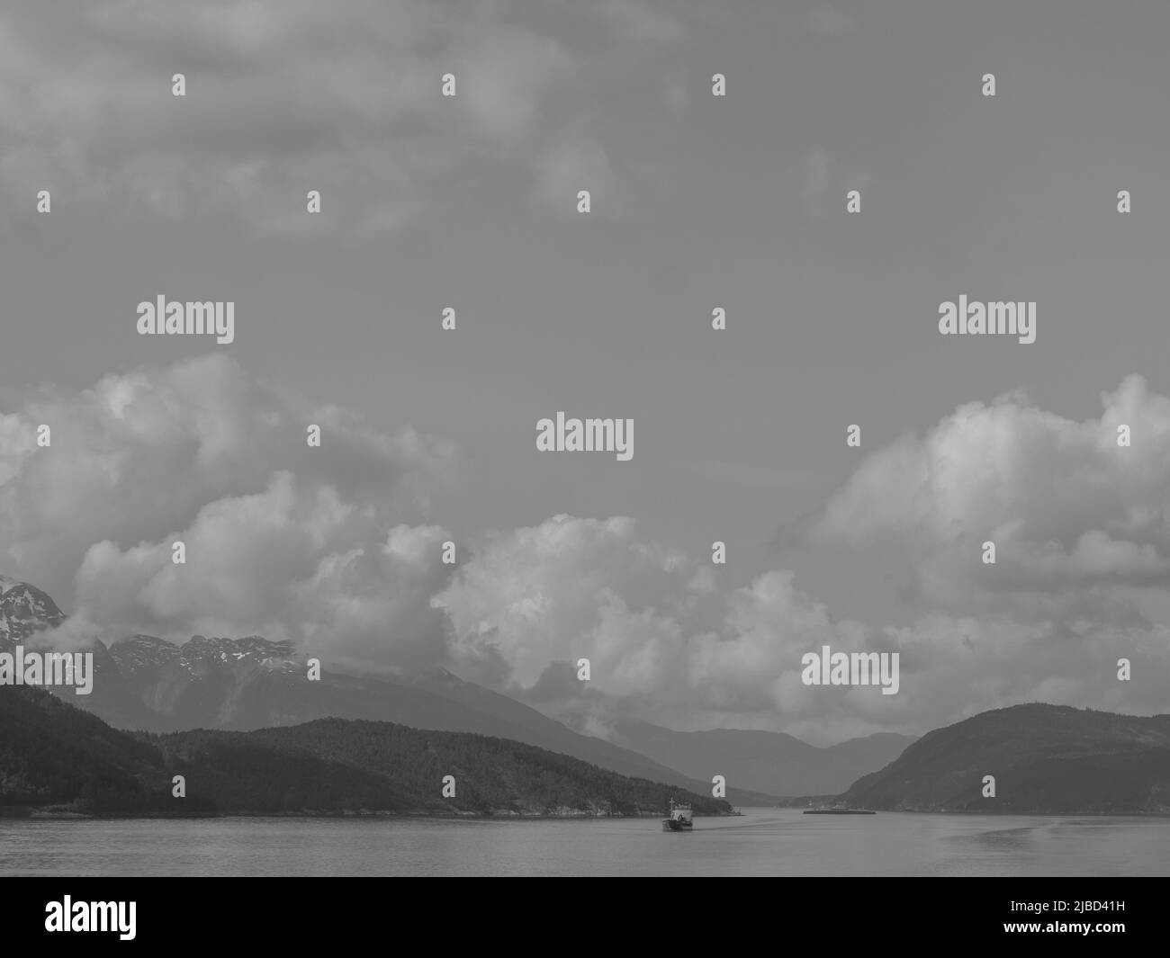 ship cruise in the norwegian hardangerfjord Stock Photo - Alamy