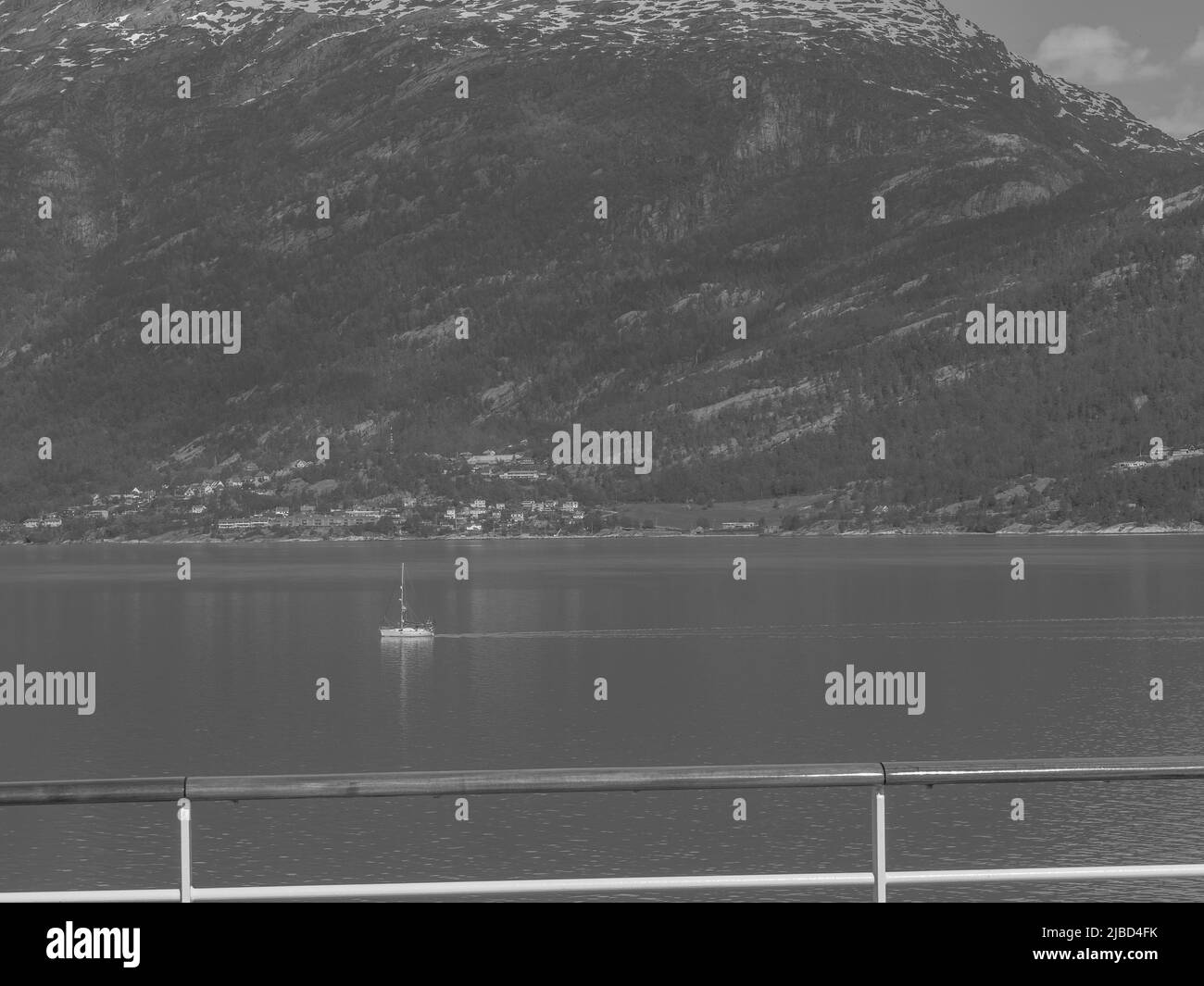 ship cruise in the norwegian hardangerfjord Stock Photo - Alamy
