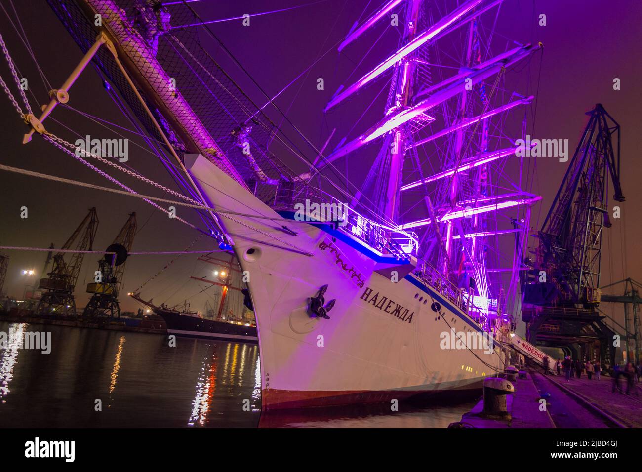 Spectacular illuminated sailing ships of Tall ships Regatta 2014 ...