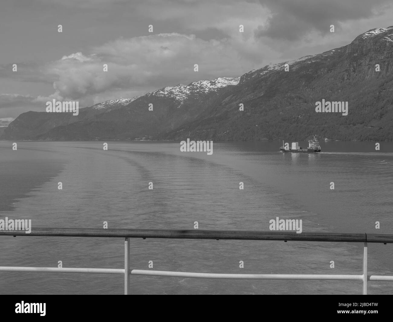 ship cruise in the norwegian hardangerfjord Stock Photo - Alamy