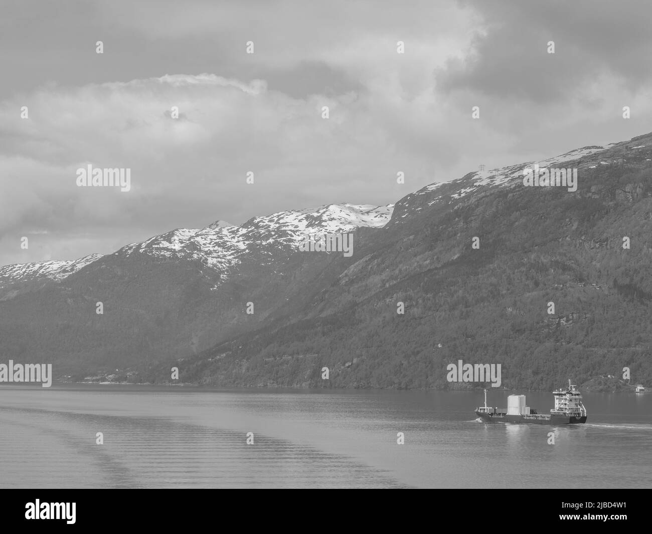 ship cruise in the norwegian hardangerfjord Stock Photo - Alamy