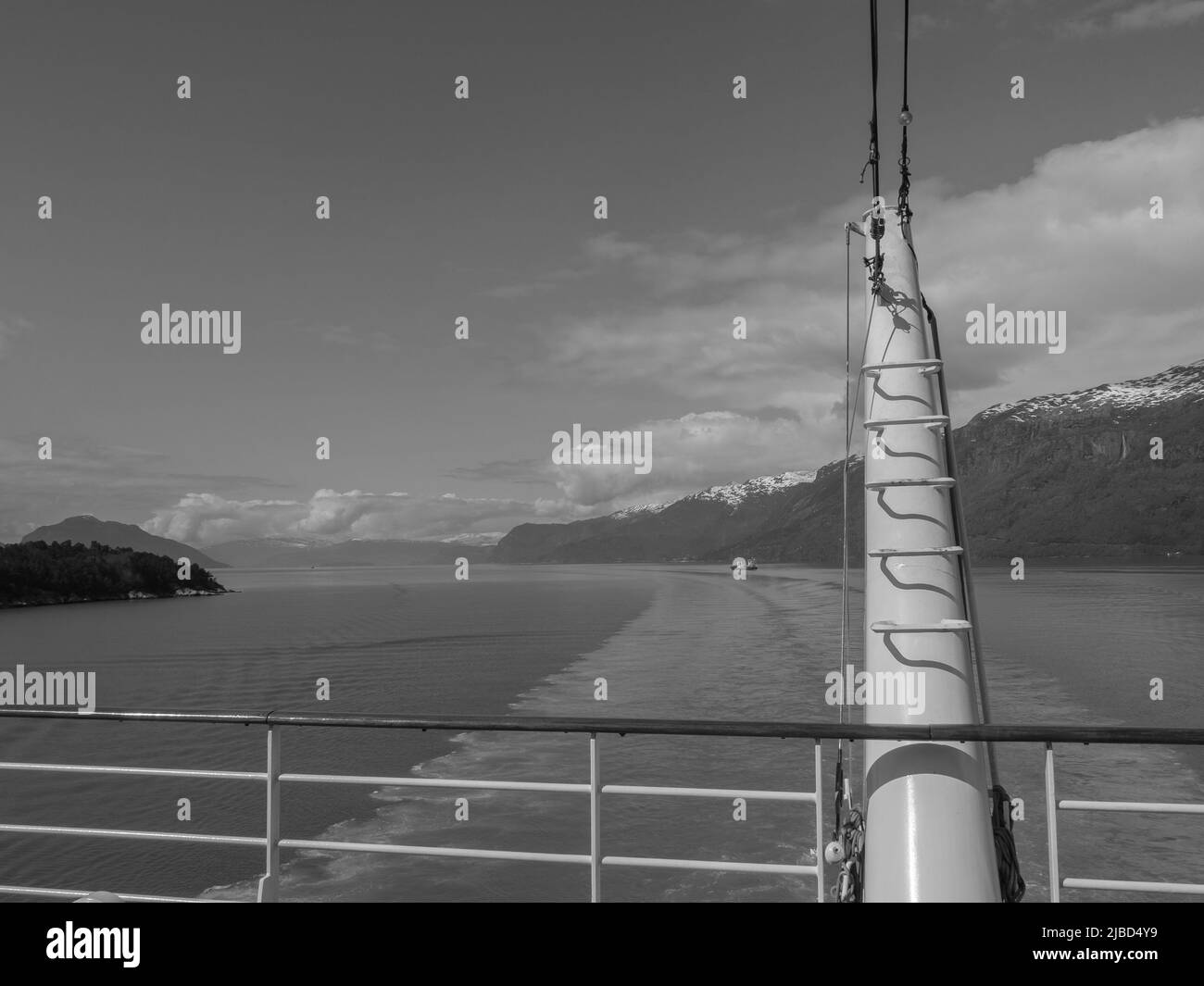 ship cruise in the norwegian hardangerfjord Stock Photo - Alamy