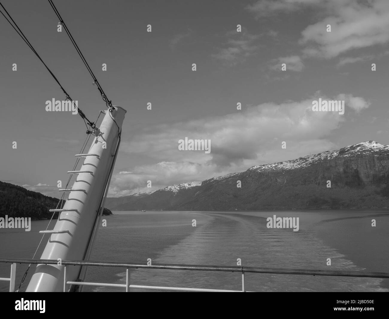 ship cruise in the norwegian hardangerfjord Stock Photo - Alamy