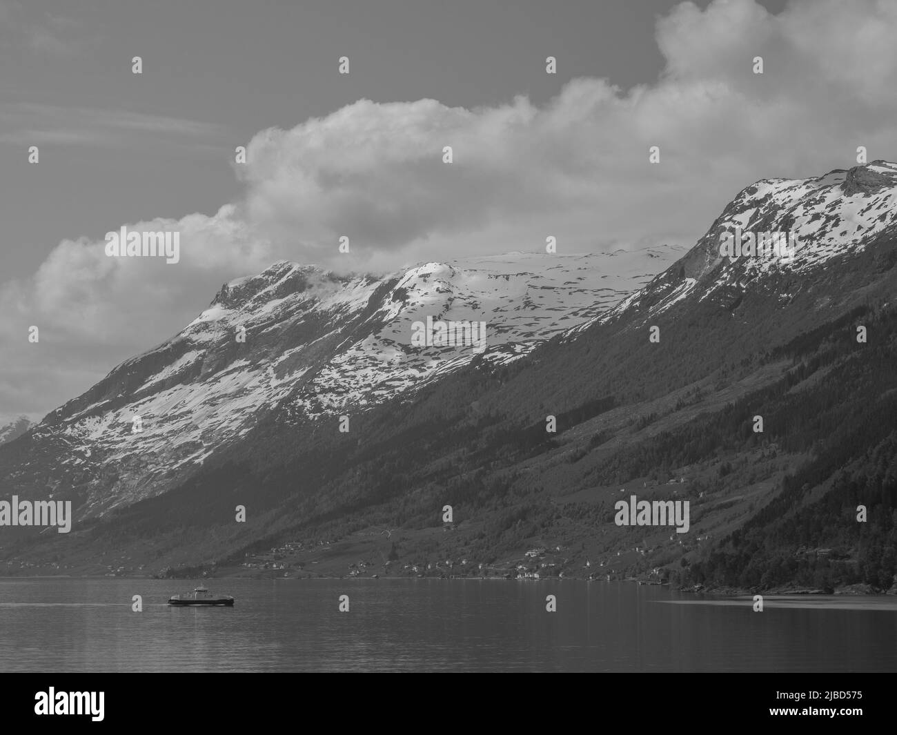 ship cruise in the norwegian hardangerfjord Stock Photo - Alamy