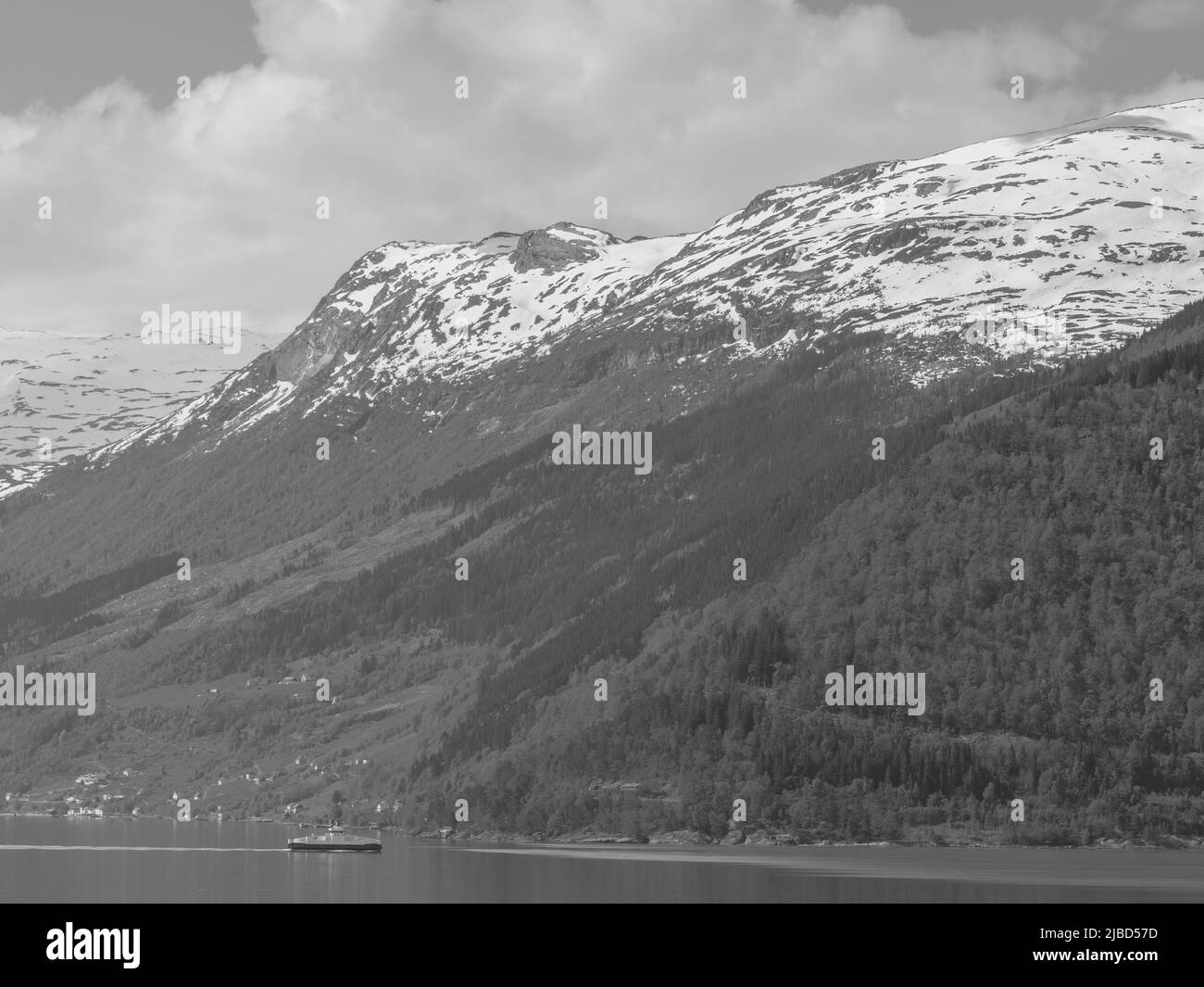 ship cruise in the norwegian hardangerfjord Stock Photo - Alamy