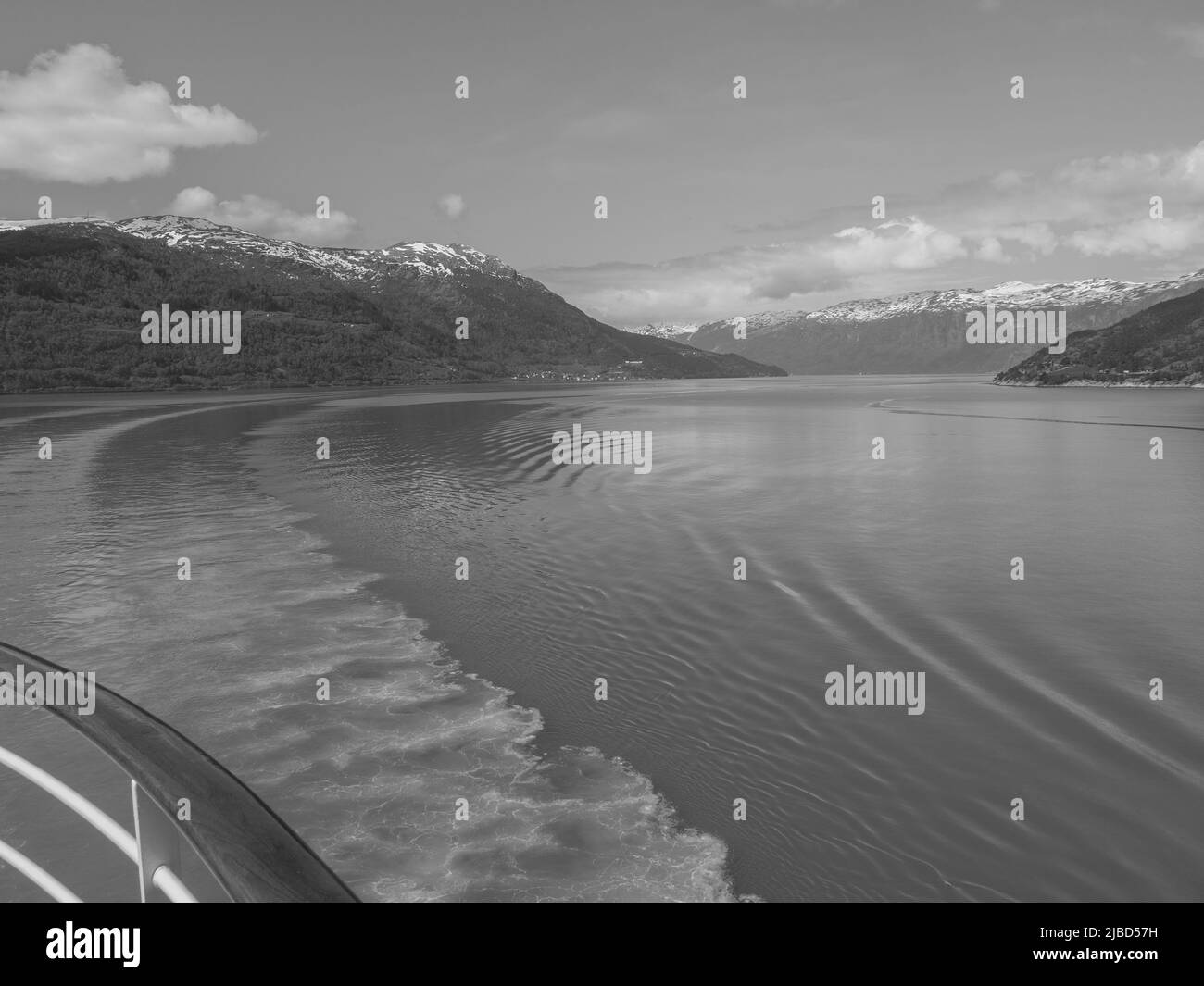 ship cruise in the norwegian hardangerfjord Stock Photo - Alamy