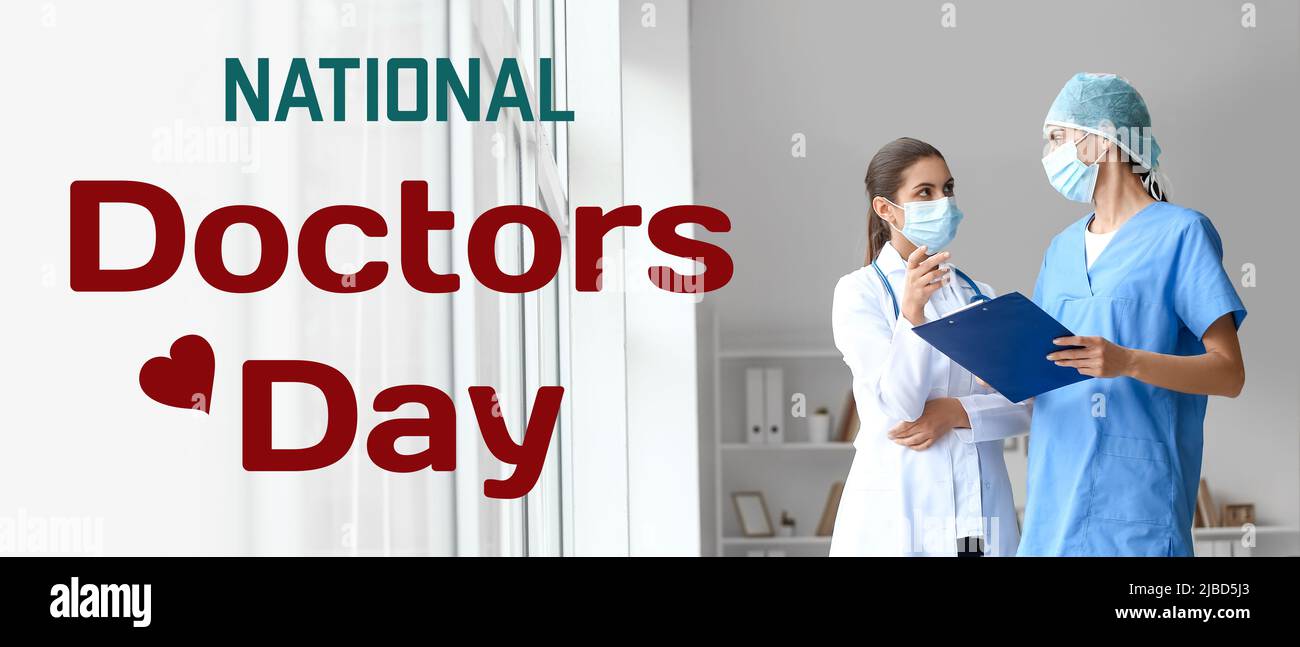 Female medical workers in clinic. National Doctors Day Stock Photo - Alamy