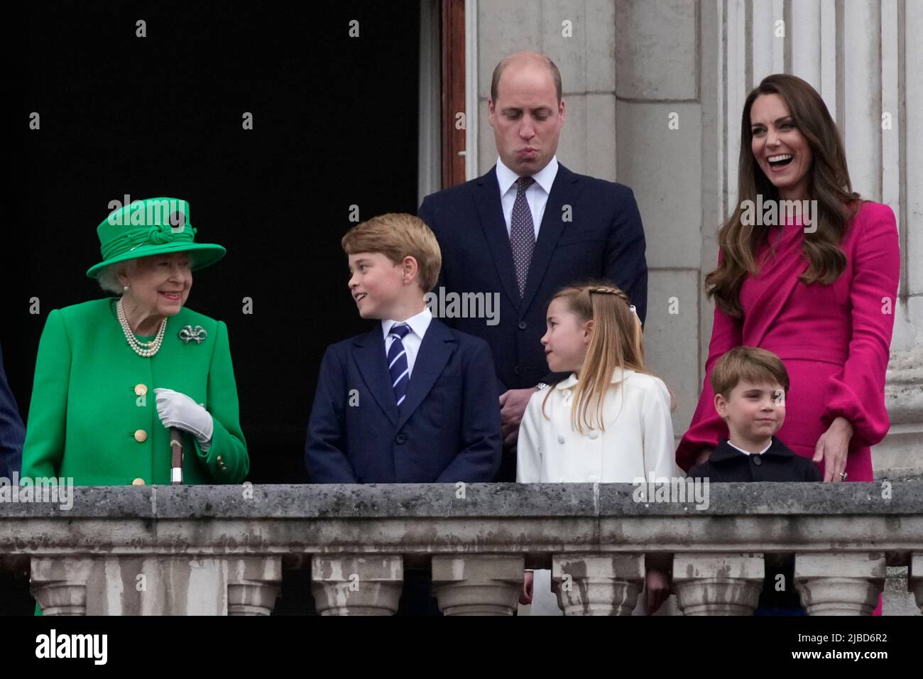 Queen Elizabeth II, Prince George, the Duke of Cambridge, Princess ...