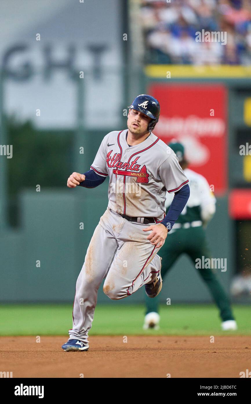 Denver CO, USA. 4th June, 2022. Atlanta third baseman Austin Riley (27 ...