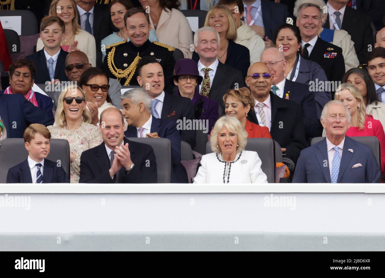 Prince George, Duke of Cambridge, the Duchess of Cornwall and the ...