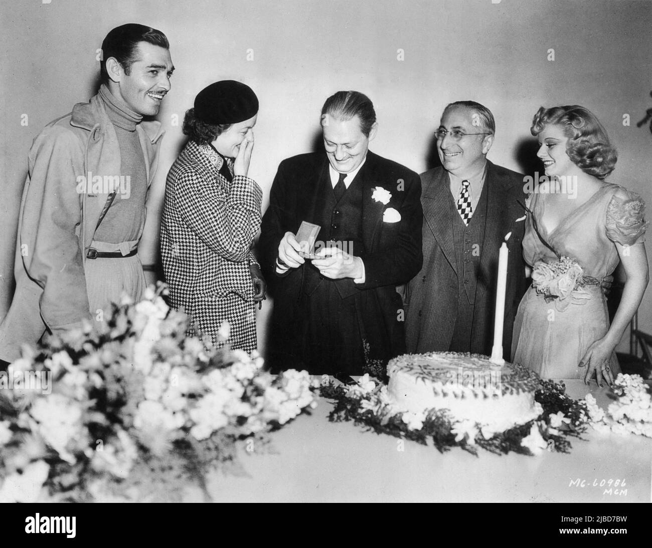 CLARK GABLE MYRNA LOY MGM Production Head LOUIS B. MAYER and JEAN ...