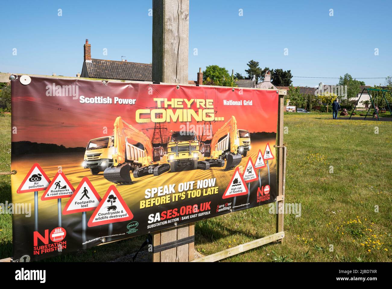 Large banners and placards displayed in prominent positions within and ...