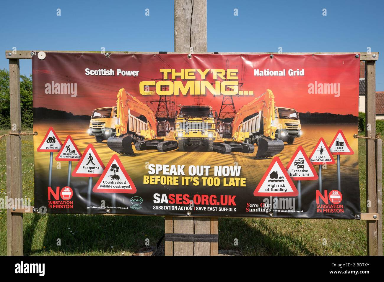 Large banners and placards displayed in prominent positions within and ...