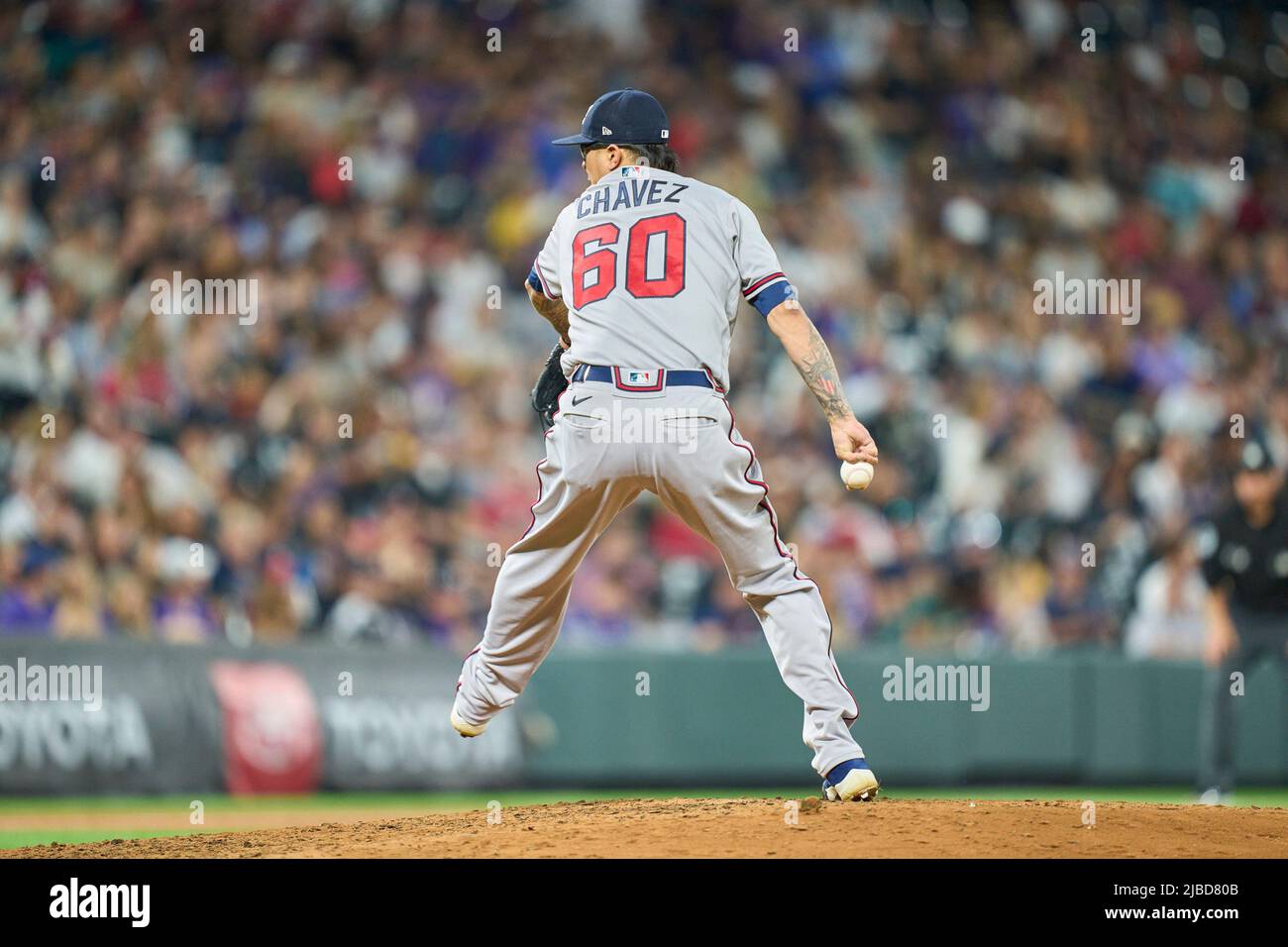 June 4 2022: Atlanta pitcher Jesse Chavez (60) throws a pitch during ...