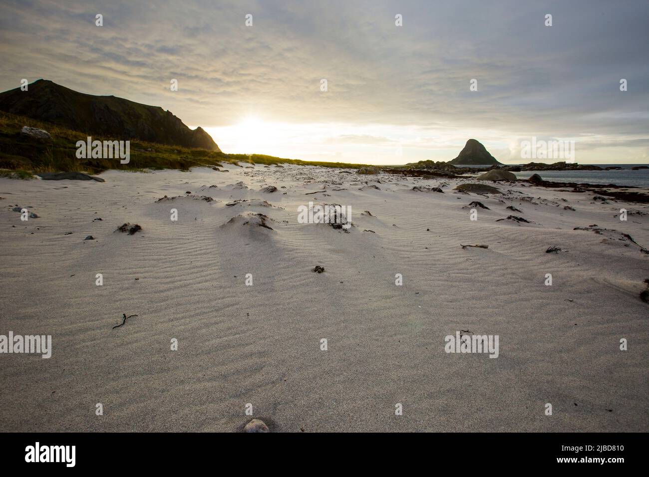 Autumn landscape and beach in Lofoten Islands. Norway Stock Photo - Alamy