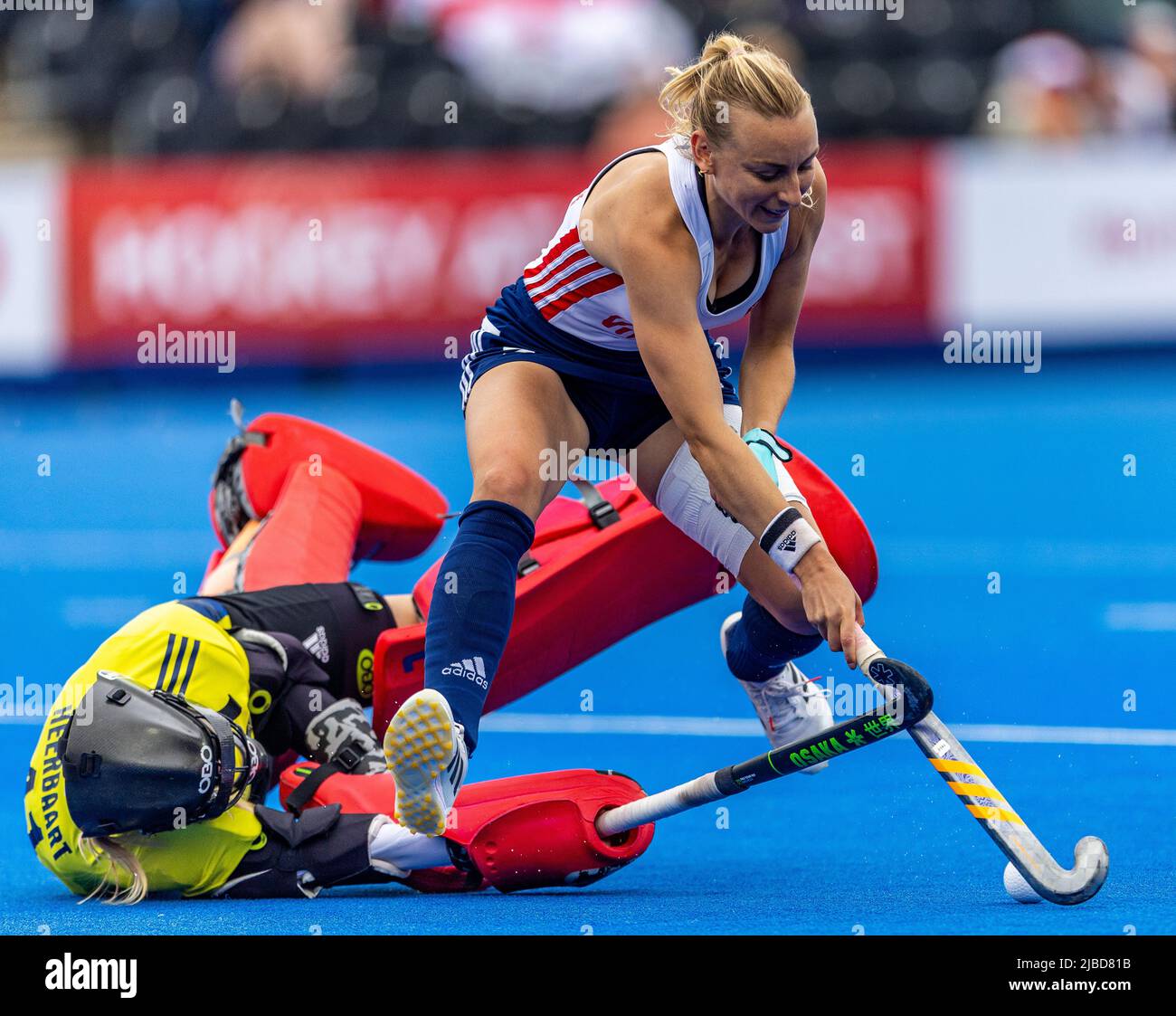 England’s Hannah Martin in action during the Women's FIH Hockey Pro ...