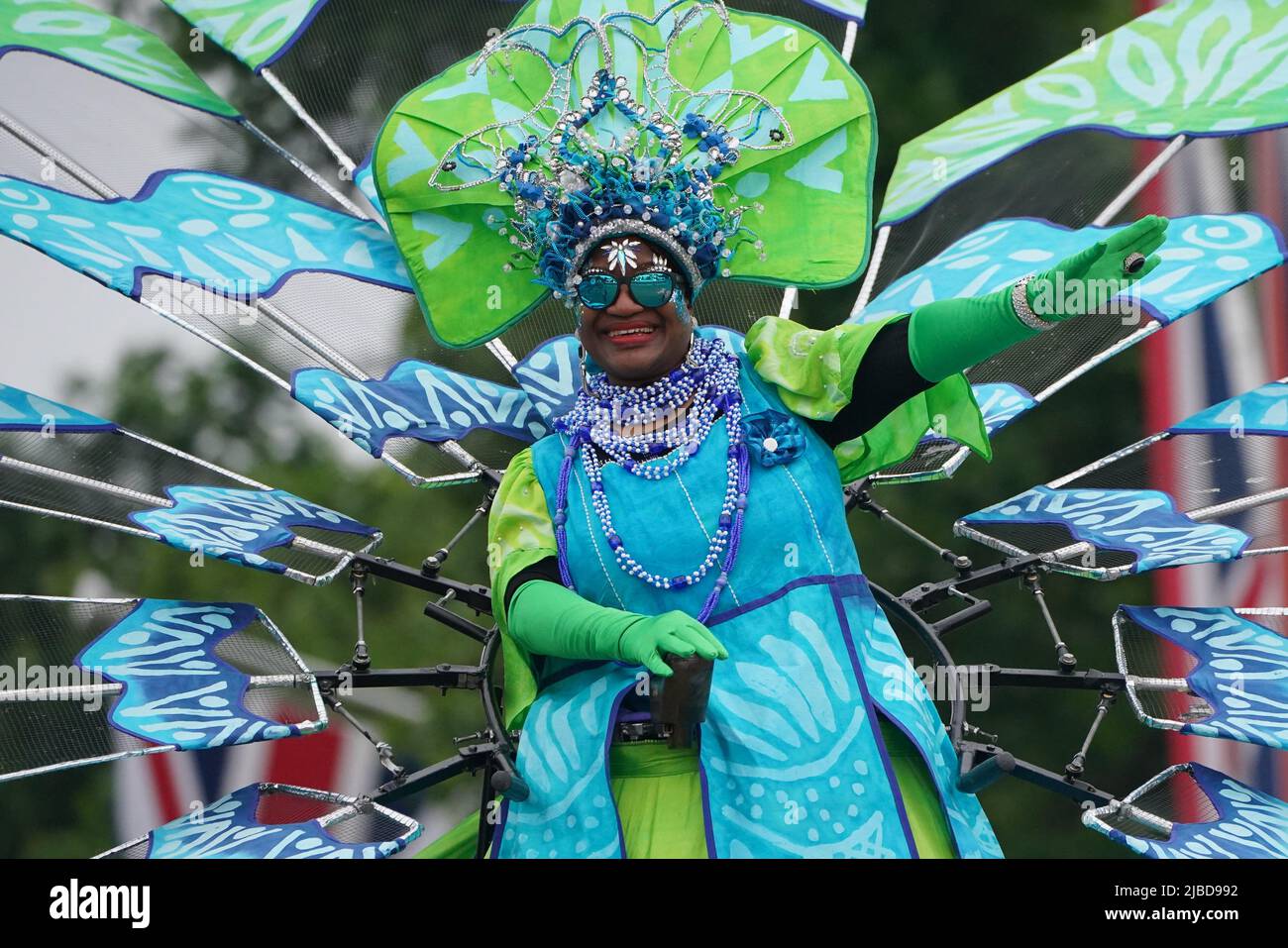 A dancer during the Platinum Jubilee Pageant in front of Buckingham ...