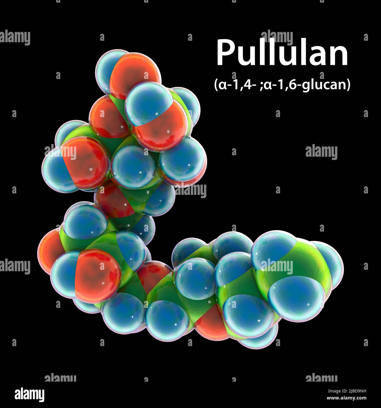 Pullulan molecule, illustration Stock Photo - Alamy