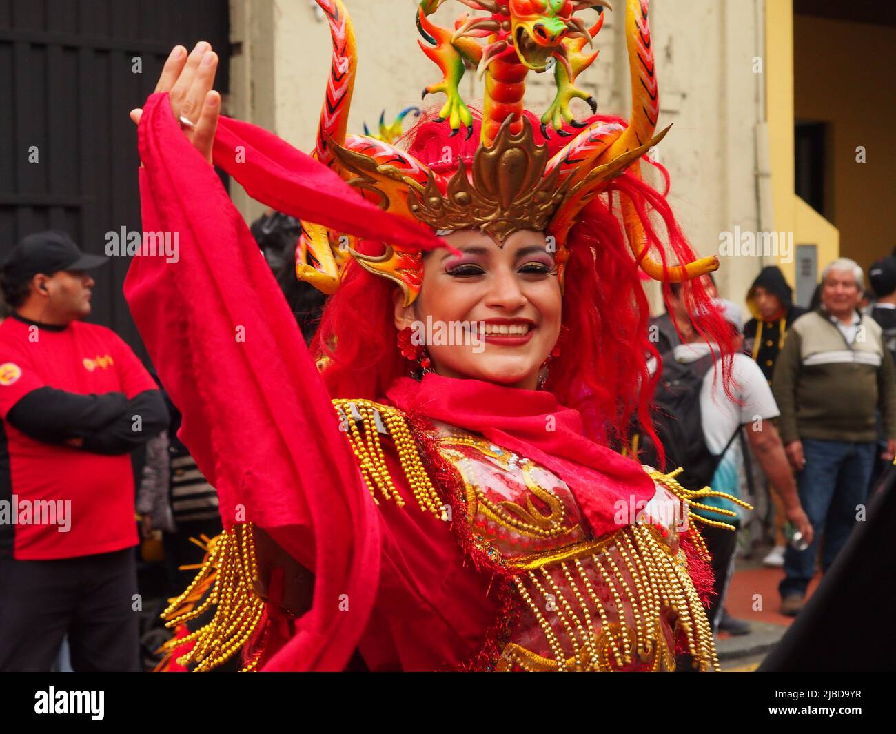 She-devil performing an Andean traditional dance from Puno. The ...