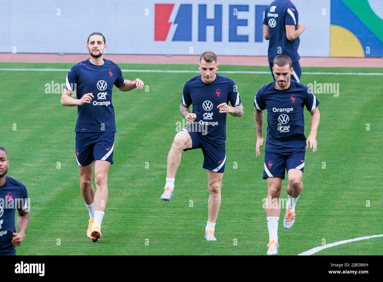 Croatia, June 05, 2022, Players of France during a training at Poljud ...