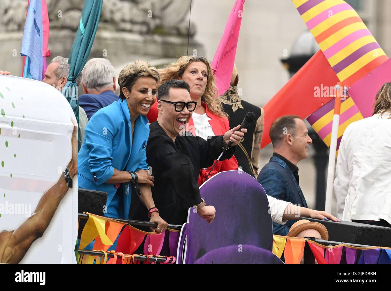 Dame Kelly Holmes, Gok Wan and Sally Gunnell during the Platinum ...