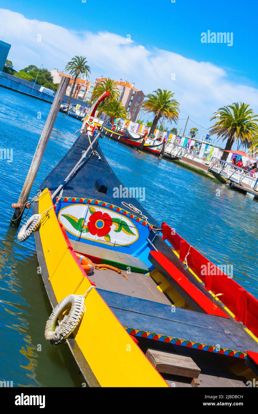 Traditional boat on the canal in Aveiro, Portugal Stock Photo - Alamy