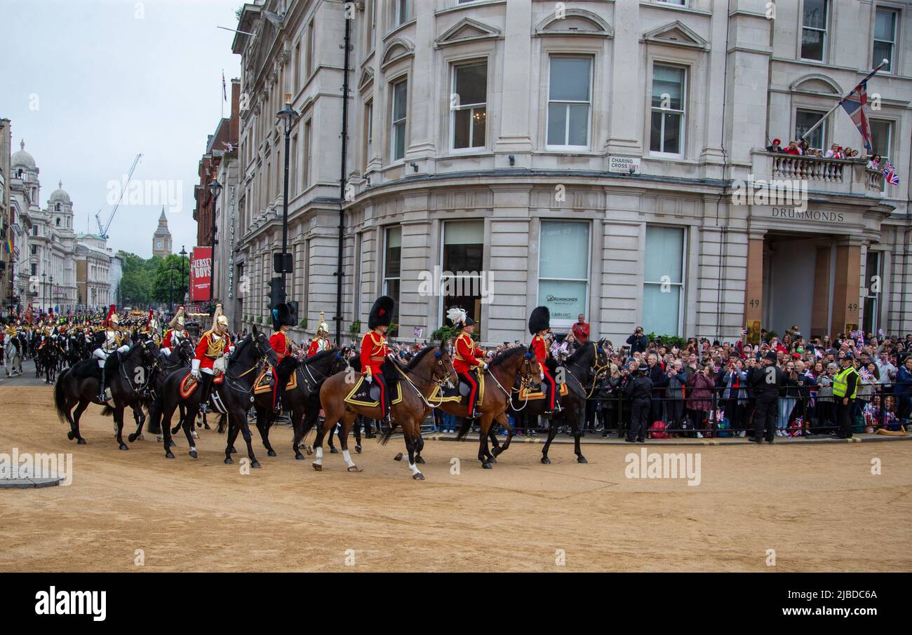 London, England, UK. 5th June, 2022. Platinum Jubilee Pageant is seen ...
