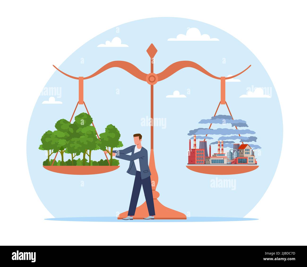 Carbon dioxide balance Stock Vector Images - Alamy