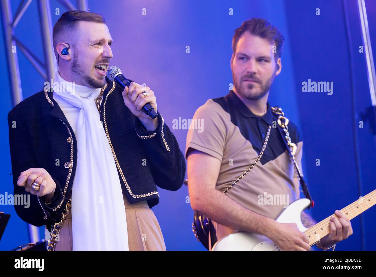 Nuremberg, Germany. 05th June, 2022. The German rapper Alligatoah (l ...