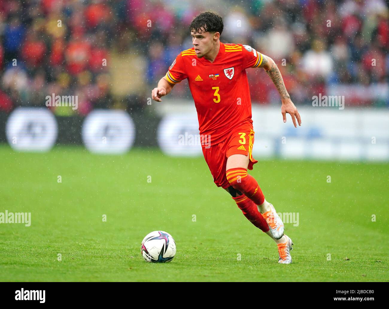 Wales' Neco Williams in action during the FIFA World Cup 2022 Qualifier ...