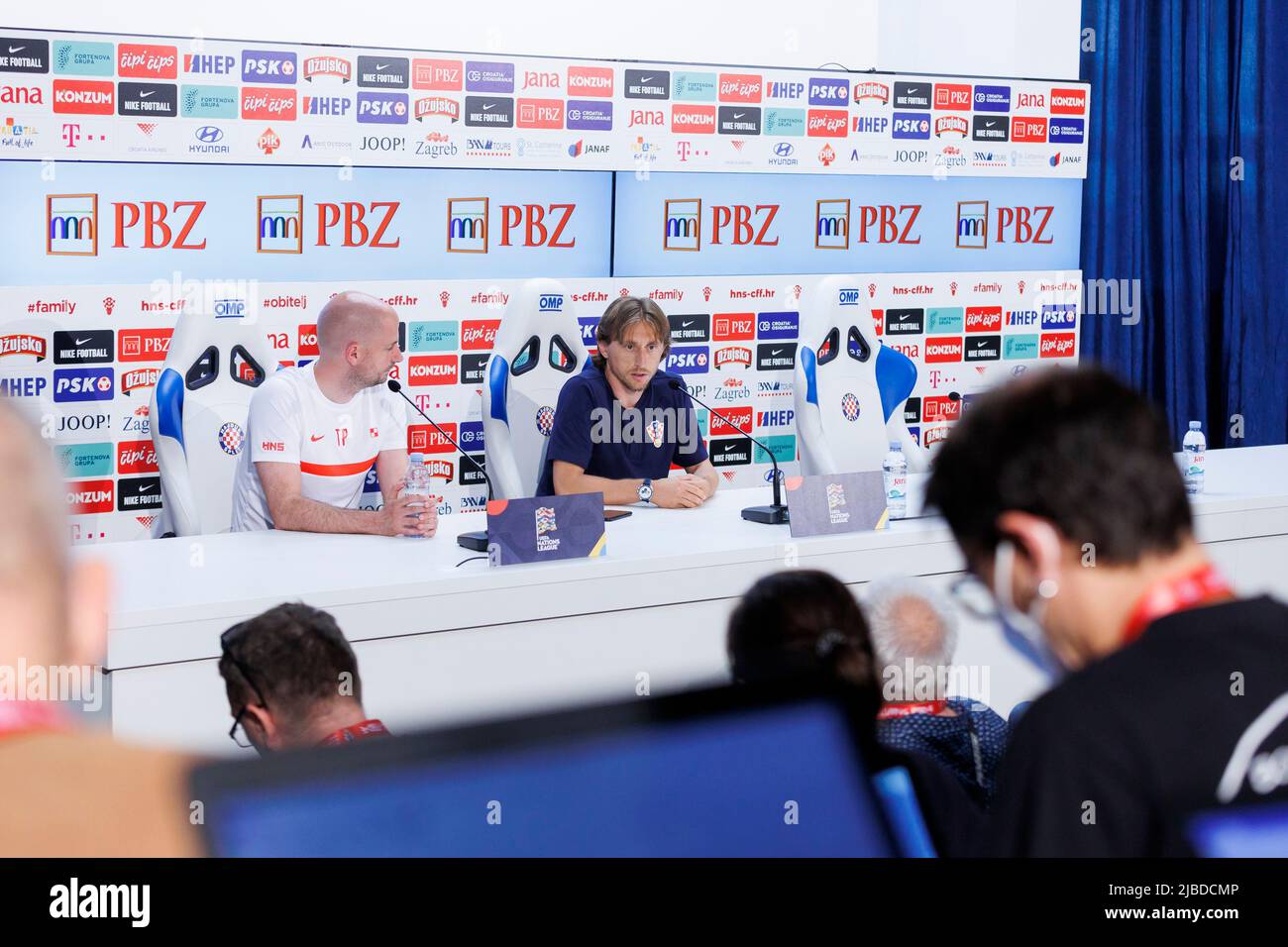 Croatia, June 05, 2022, Luka Modric of Croatia speaks during a press ...