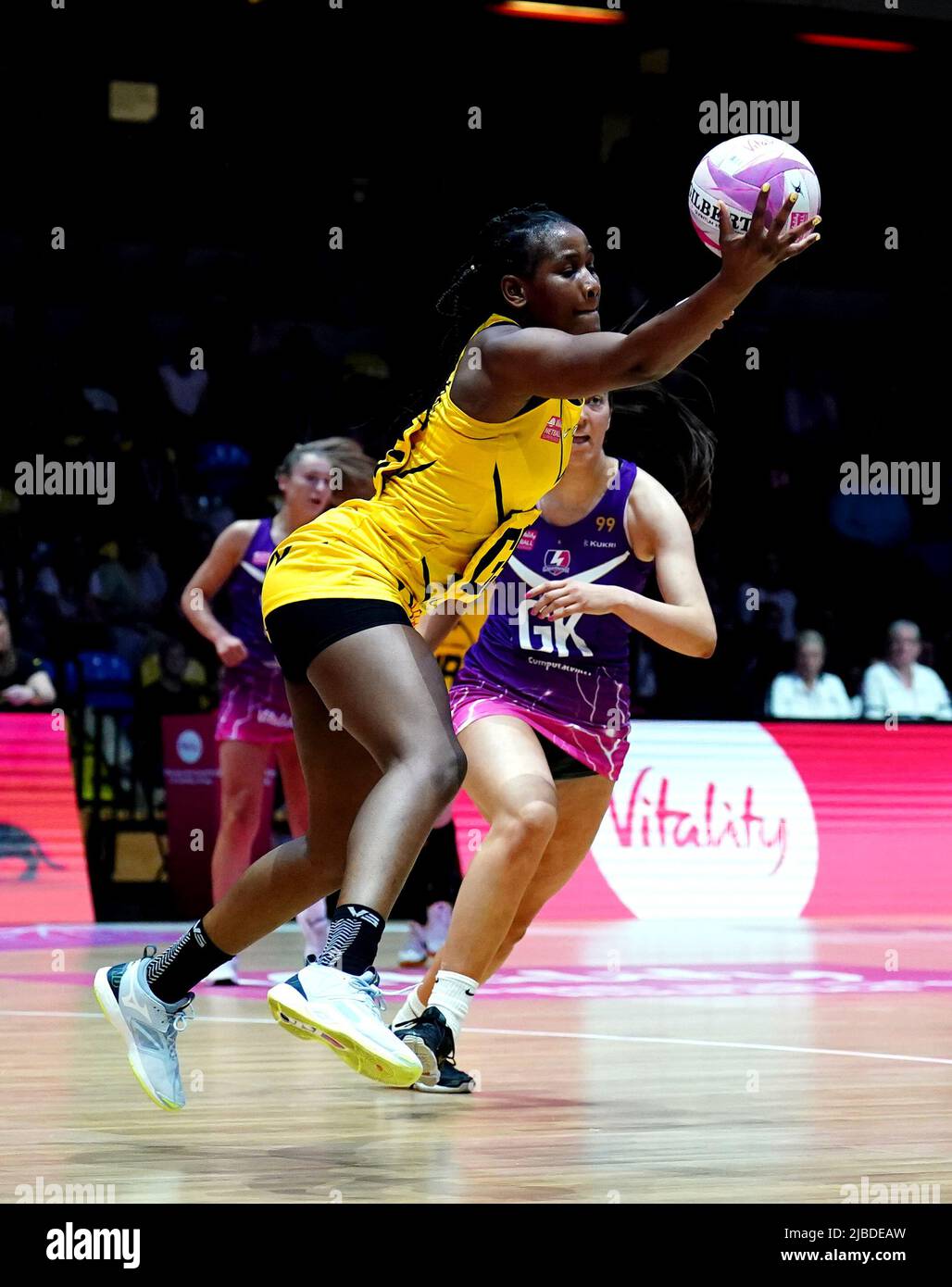 Manchester Thunder's Joyce Mvula during the Vitality Netball ...