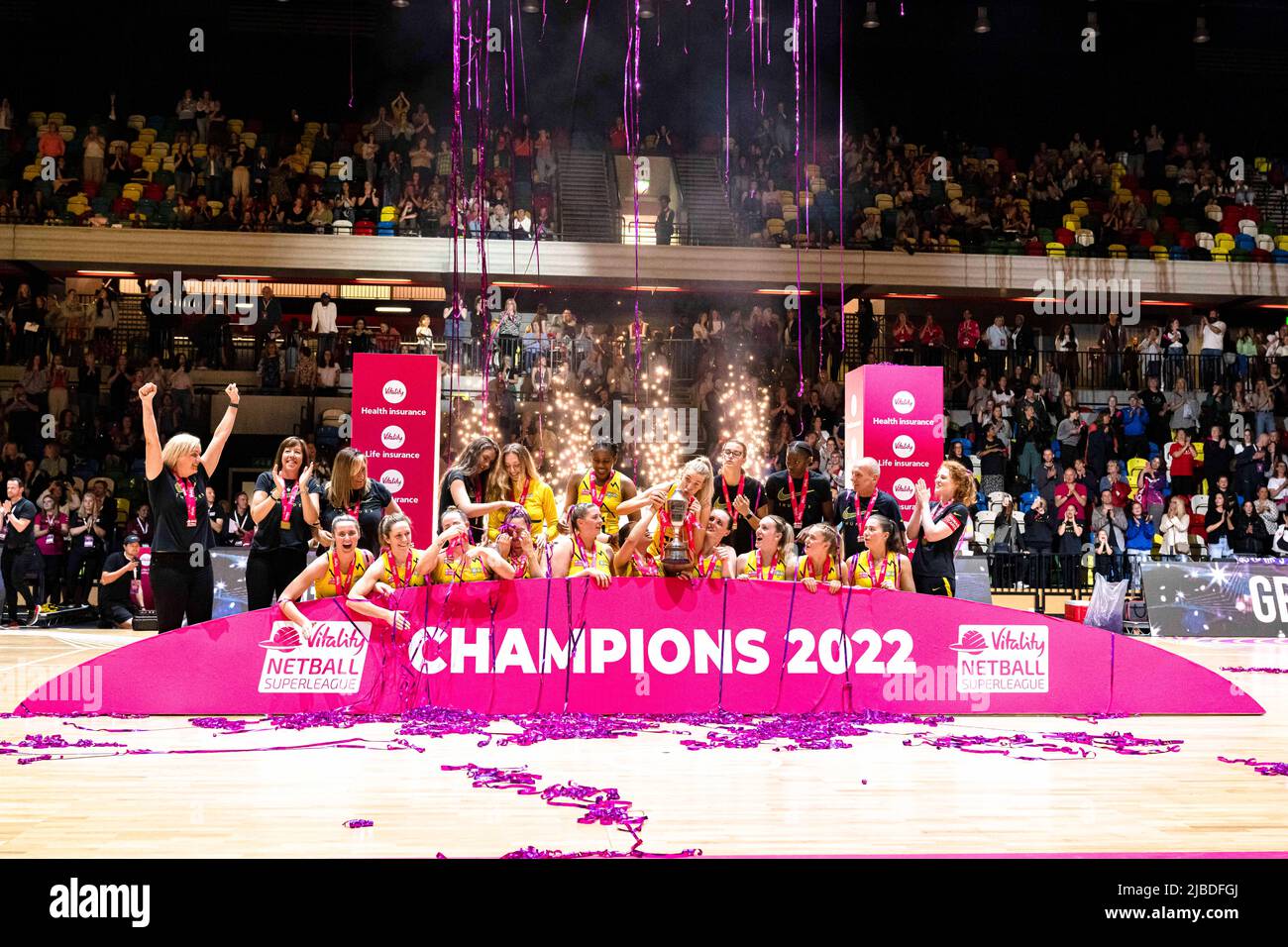 LONDON, United Kingdom. Jun 05, 2022. Loughborough Lightning celebrate ...