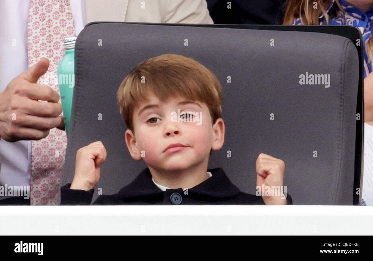 Prince Louis during the Platinum Jubilee Pageant in front of Buckingham ...