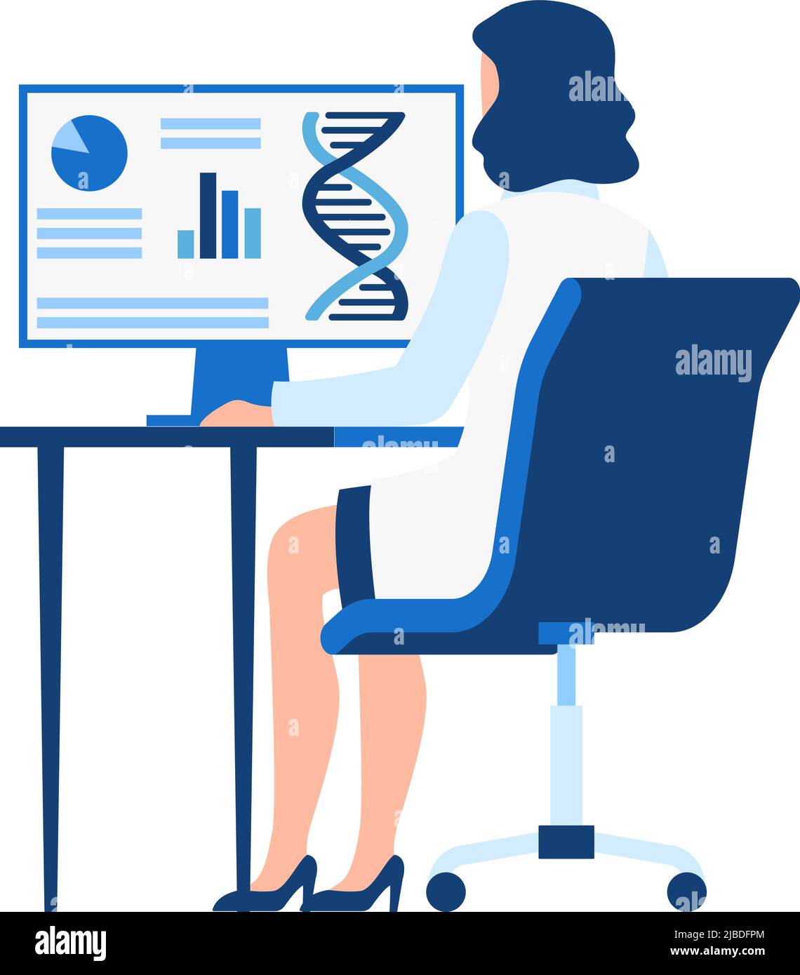 Scientists back view Stock Vector Images - Alamy